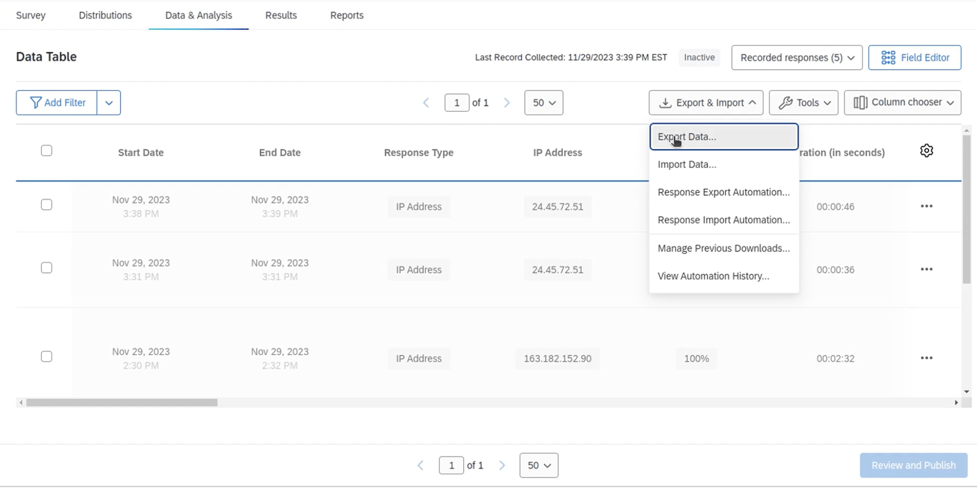 External Data Import